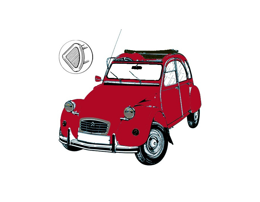 Capote 2CV Verrouillage Intérieur Toile renforcée - Couleur Bleu Azurite